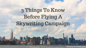 Skywriting Costs: Essential Guide Before Your Campaign | Van Wagner ...